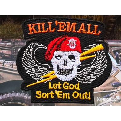 Patch KILL' EM ALL ( Hauteur : .6.8 cm -- Largeur : 7.5 cm ) - Insignes en tissu - Patchs (9680031)
