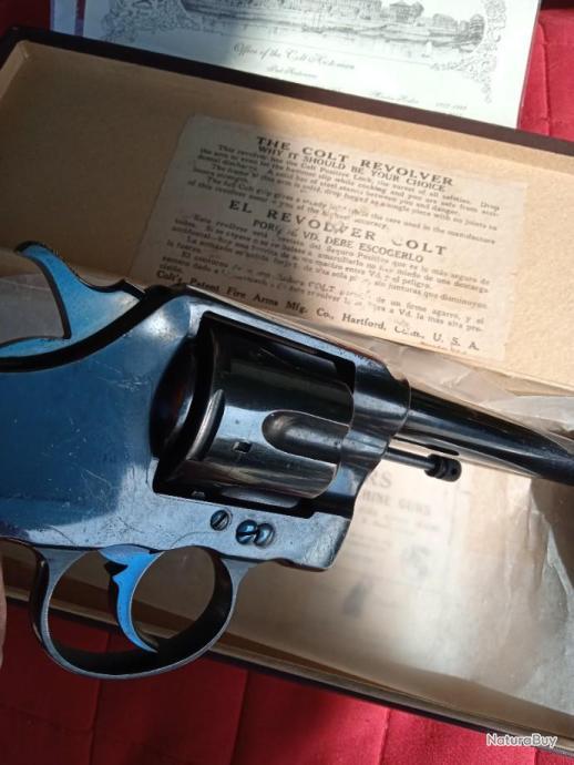 Magnifique Colt 1895 . Us Navy en 41 long colt avec sa boîte et sa ...