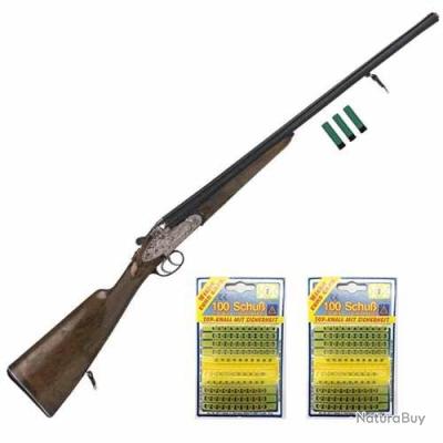 Pack Fusil de chasse juxtaposé Hunter pour enfant et amorces - Jouets ...