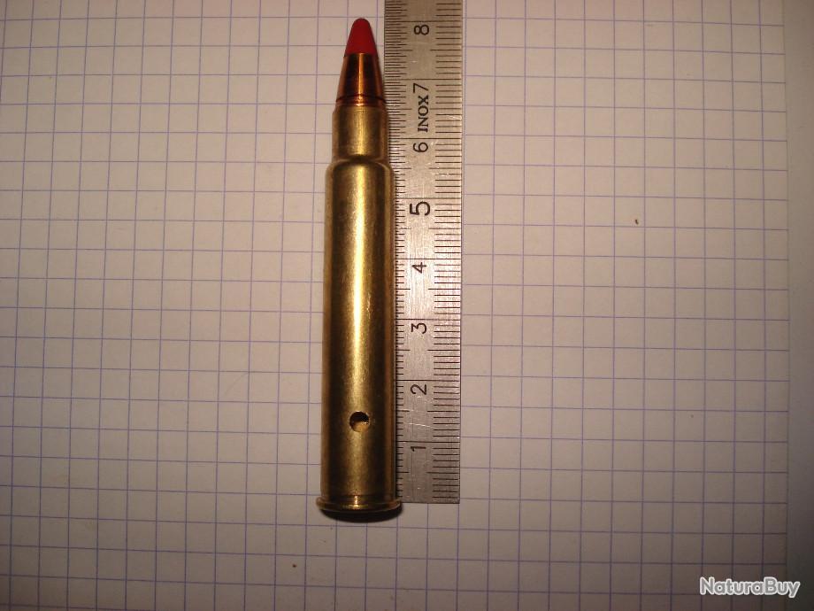 Une cartouche de 8,5x63R de marque SAX, neutralisée,étui percée,amorce ...