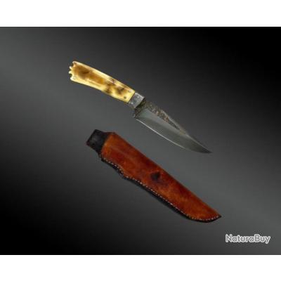 Couteau Droit Travail Moderne - Acier, Ivoire De Mammouth Et Cuir ...