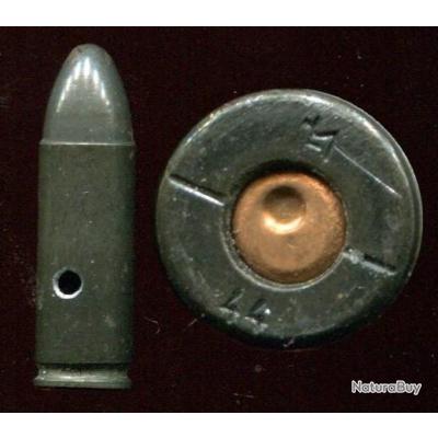 9 x 25 Mauser - RARE production HONGROISE 1944 - étui et balle acier ...