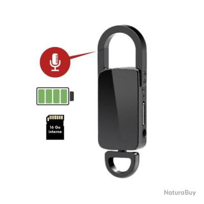 Porte Clé Enregistreur vocal Espion 16 GO SS-PCCEV - Alarme et ...