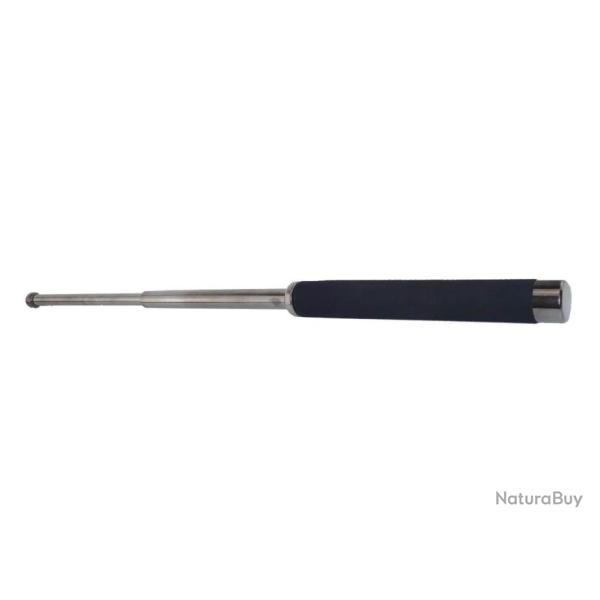 Matraque Téléscopique Acier Grip Mousse 21 pouces Noir chrome ...