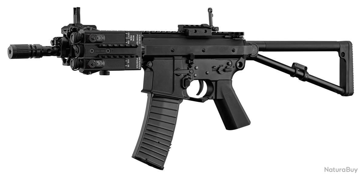 DOUBLE BELL KAC PDW avec Boitier AMPEQ Full Metal 6mm AEG 1J - Fusils d ...