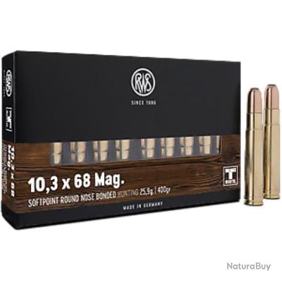 RWS 10.3x68 Mag TM Bonded 25.9g 400gr x1 boite - Balles autres calibres ...