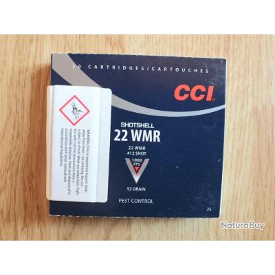 .22 WMR shotshell CCI par 10 boites - 200 pcs - Balles autres calibres ...