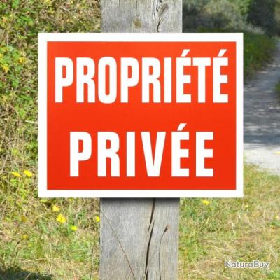 Lot de 5 panneaux "PROPRIÉTÉ PRIVÉE" en polypropylène 20 x 25 cm - Signalisation (9939546)