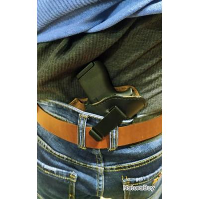 VALENTIN GANCH HOLSTER EN VELOUR À PORTER DE L'INTÉRIEUR POUR GLOCK 26 ...