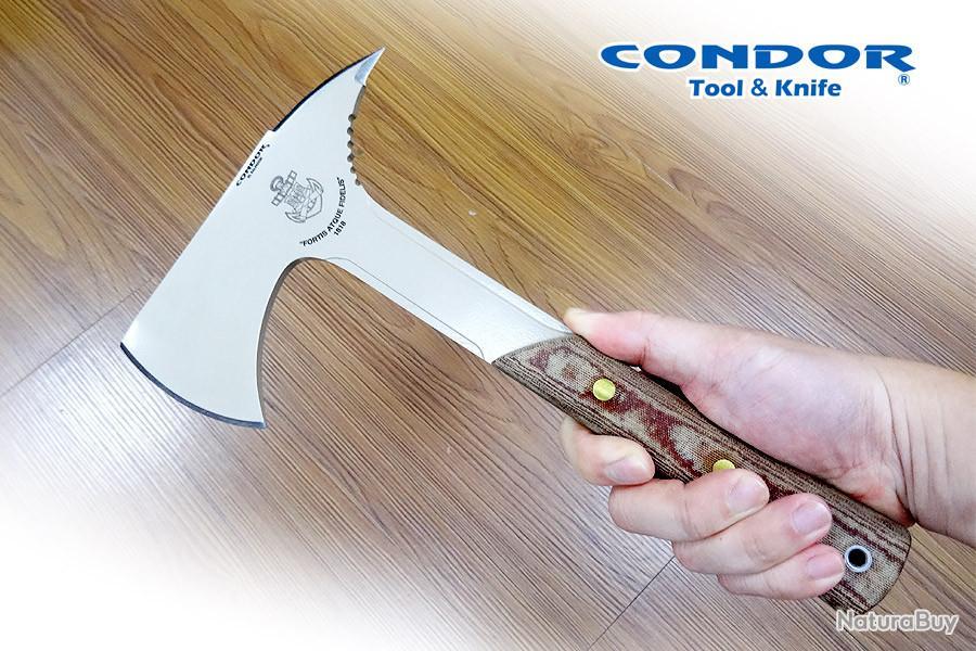 Tomahawk Condor Fortis Fidelis Lame Acier Carbone 1075 Manche Micarta ...