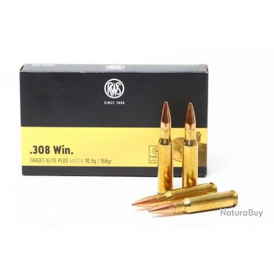 RWS TARGET ELITE PLUS 308 Win 154 grains 10g - Balles Calibre 308 Winchester (9997477)