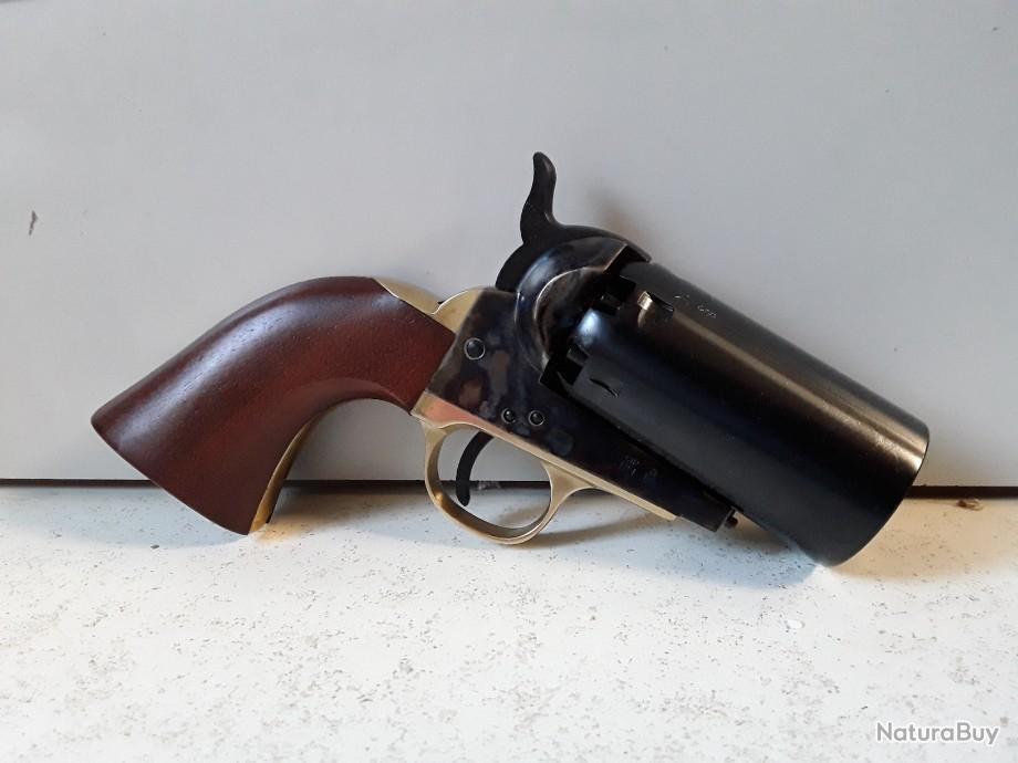 REVOLVER POUDRE NOIR PIETTA 1851 NAVY YANK 36 STEEL FRAME PEPPERBOX ...