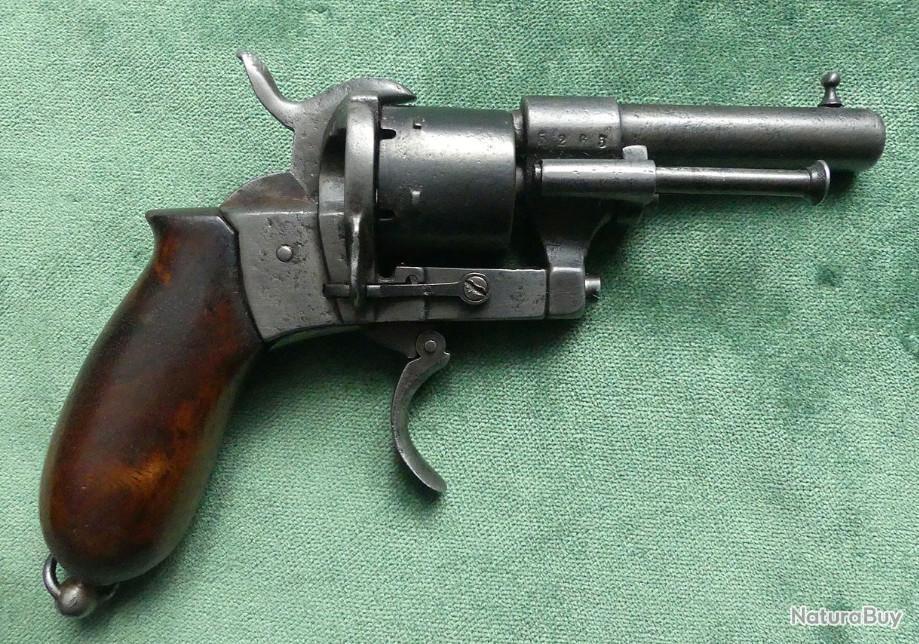 Bon revolver à broche cal 7mm Dumonthier breveté - Pistolets et ...
