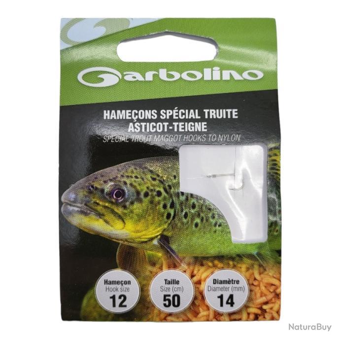 Hameçon Garbolino Spécial Truite Asticots Teignes 12 / D 0.14mm ...