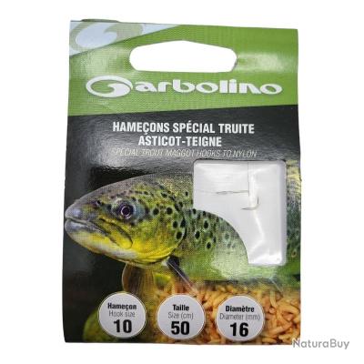 Hameçon Garbolino Spécial Truite Asticots Teignes 10 / D 0.16mm ...