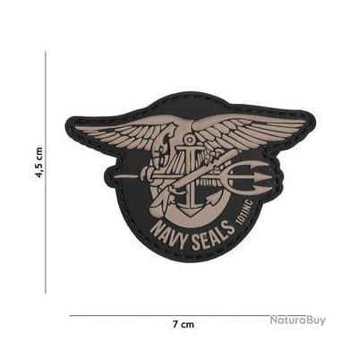 Patch 3D PVC Navy seals gris - Insignes en tissu - Patchs (10028751)