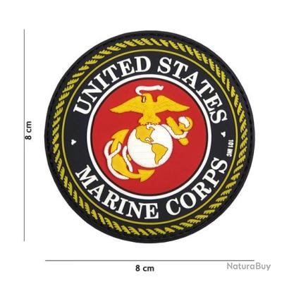 PATCH 3D PVC United States Marine Corps rouge - Insignes en tissu ...