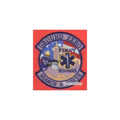 Ecusson Ground Zero Search & Rescue First Responder WTC 09-11, 2001 ...