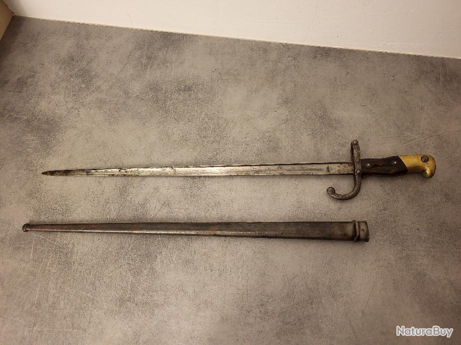 BAIONNETTE POUR FUSIL GRAS AVEC SON FOURREAU MANUFACTURE D' ARMES DE ST ...