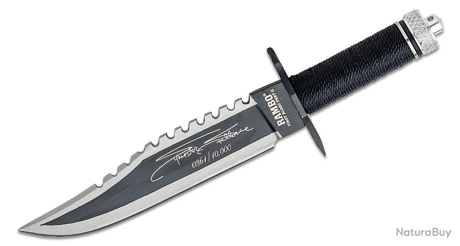 Couteau Rambo First Blood Part II Mini Sylvester Stallone Signature ...
