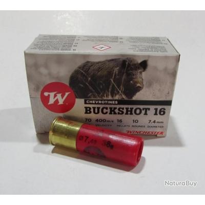 Boite 10 cartouches Winchester cal 12/70 chevrotines 16 grains ...