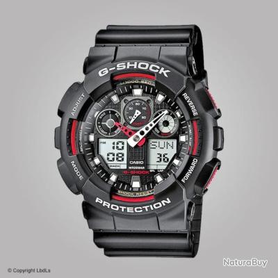 Montre G-Shock Classic GA-100 noir/rouge - Montres tactiques (10073562)