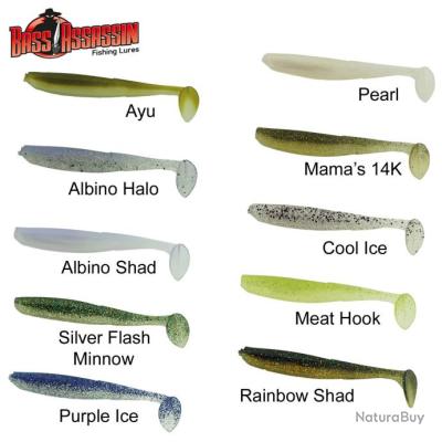 Leurre Elite Shiner 4 Bass Assassin 10cm Albino Shad - Leurres souples ...