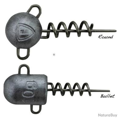 Tête Plombée Fox Rage Corkscrew Jigheads 10g Bullet - Têtes plombées ...