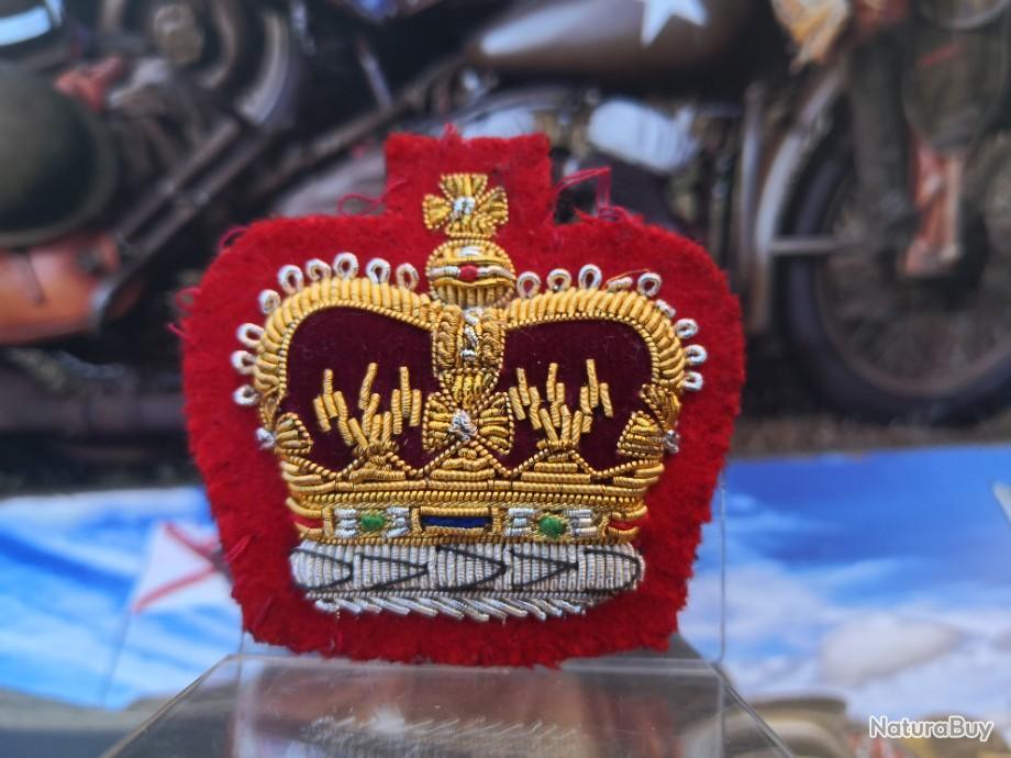 Armée Anglaise-Attribut de manche couronne royale brodé cannetille - H ...