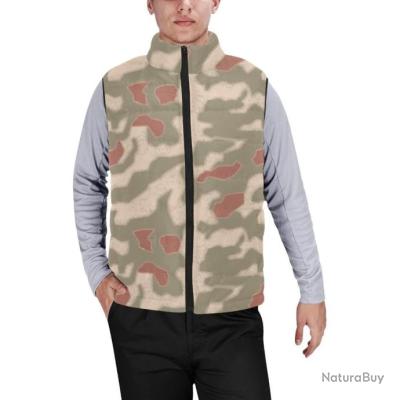 Gilet matelassé type doudoune sans manches avec col montant camouflage ...