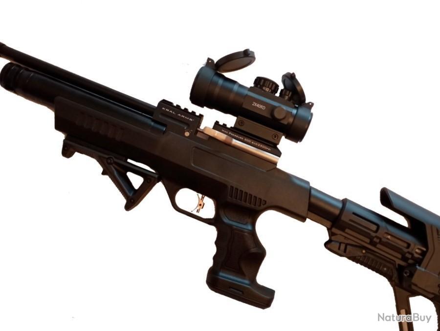 Pistolet PCP KRAL Puncher NP-01-TACTICAL + RED DOT Cal. 6,35 mm ,19,9 joul.-2 - Carabines PCP et ...