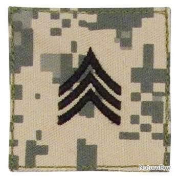 Galon de Poitrine US Army ACU AT-Digital Sergeant - Epaulettes - Grades ...