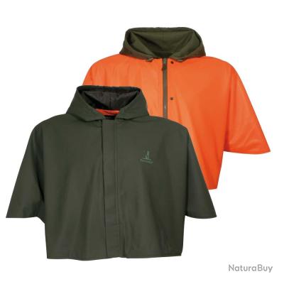 CAPELINE REVERSIBLE Orange/Vert KAKI UNI - Tenues de pluie Chasse ...