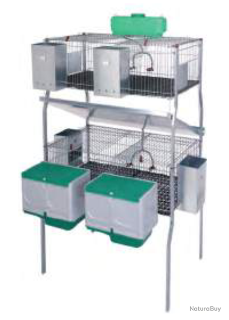 Cage pour lapins GAMMA 7 (2 niveaux) - Cages pour rongeurs (10269015)