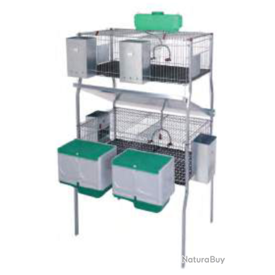 Cage pour lapins GAMMA 7 (2 niveaux) - Cages pour rongeurs (10269015)