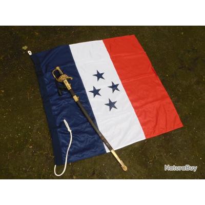 RARE GRAND PAVILLON MARINE NATIONALE --- VICE AMIRAL ESCADRE -- taille ...