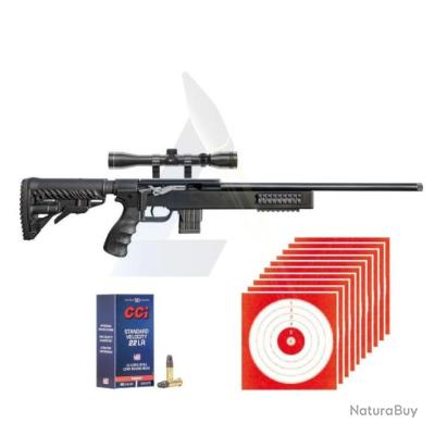 Pack Carabine 22 Long Rifle ISSC Advanced Tactical Survival + Lunette ...