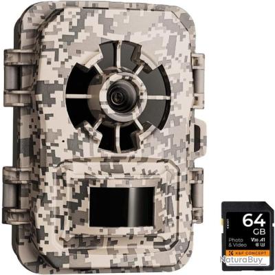 Caméra de Chasse 24MP 1296P/30fps 0.2S Vitesse Déclenchement IP66 ...