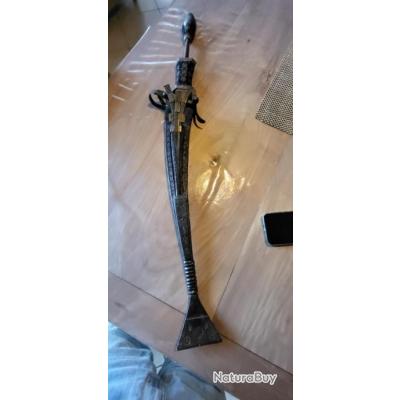 Sabre touareg veritable ,fourreau en serpent et mange en ébène - Sabres ...