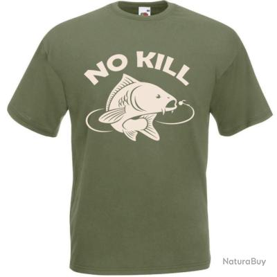 T-SHIRT NO KILL Pêche sportive Carpe Capture et relâche Catch and ...
