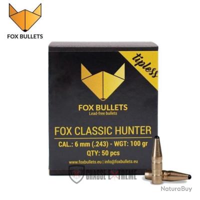 50 Ogives FOX Classic Hunter 100Gr Cal 6 mm(.243) - Ogives (10344347)