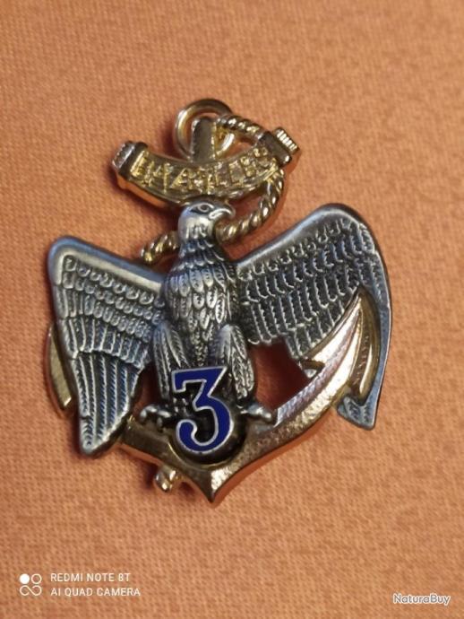 INSIGNE 3 ÈME REGIMENT D'INFANTERIE DE MARINE, 3 ÈME RIMA ARTHUS BERTRAND, ÉDITIONS ATLAS ...