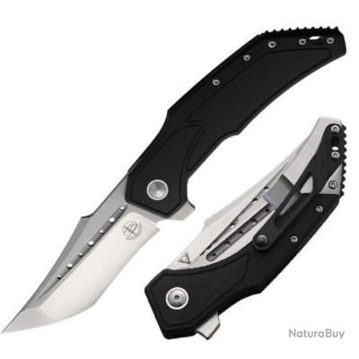 Couteau Begg Knives Astio Black Lame Tanto D2 Manche G10/Stainless IKBS ...