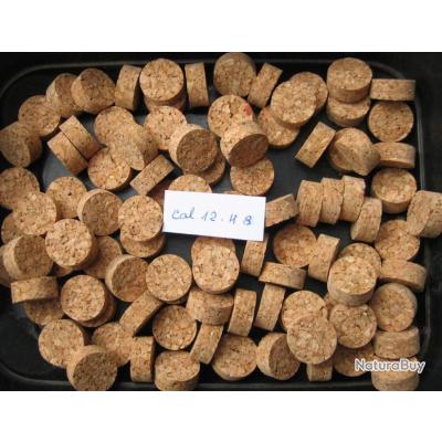 100 Bourres liège cal 12 hauteur 8 mm - Bourres, cartons, rondelles ...