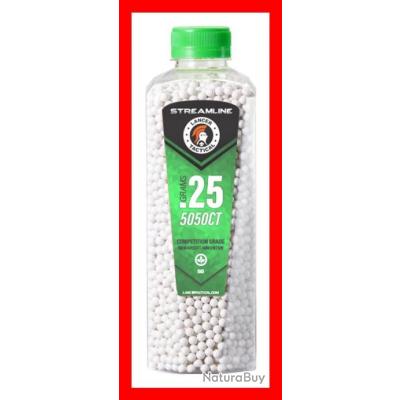 BILLES AIRSOFT 6MM BIO 0.25G X 5050 EN BOUTEILLE - Billes bio 6mm ...