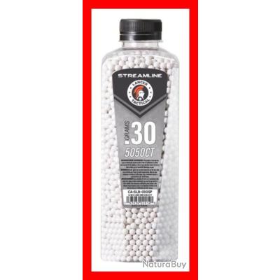 BILLES AIRSOFT 6MM 0.30G X 5050 EN BOUTEILLE - Billes plastiques 6mm ...