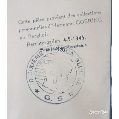 Gravure de la collection d'Hermann GOERING Capturée par la 2 DB au ...