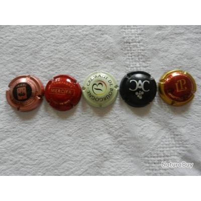 N°48 - lot de 5 capsules de muselet pour champagne ou crément ...
