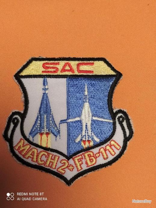 USAF FB 111 SAC MACH 2, STRATEGIC AIR COMMAND , PATCH AVIATION - Insignes en tissu - Patchs ...