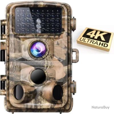 Caméra de chasse 4K 42MP Vision nocturne activé par mouvement Étanche ...